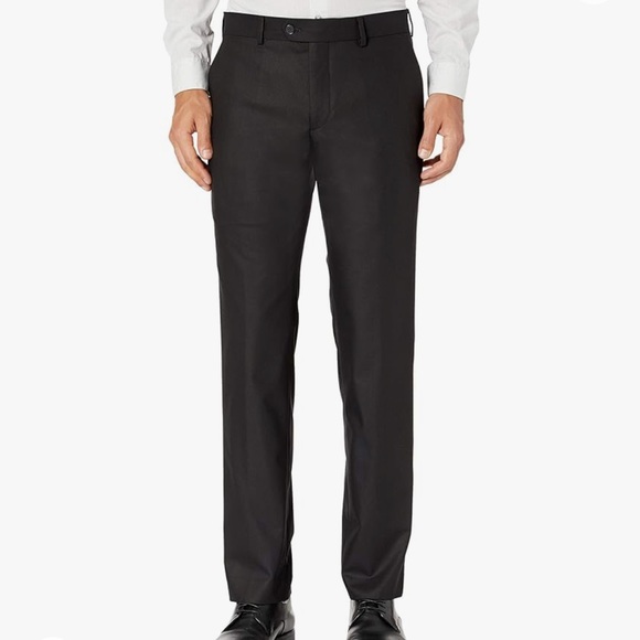 The Savile Row Co. | Pants | Savile Row Co Mens Black Solid Skinny Fit ...
